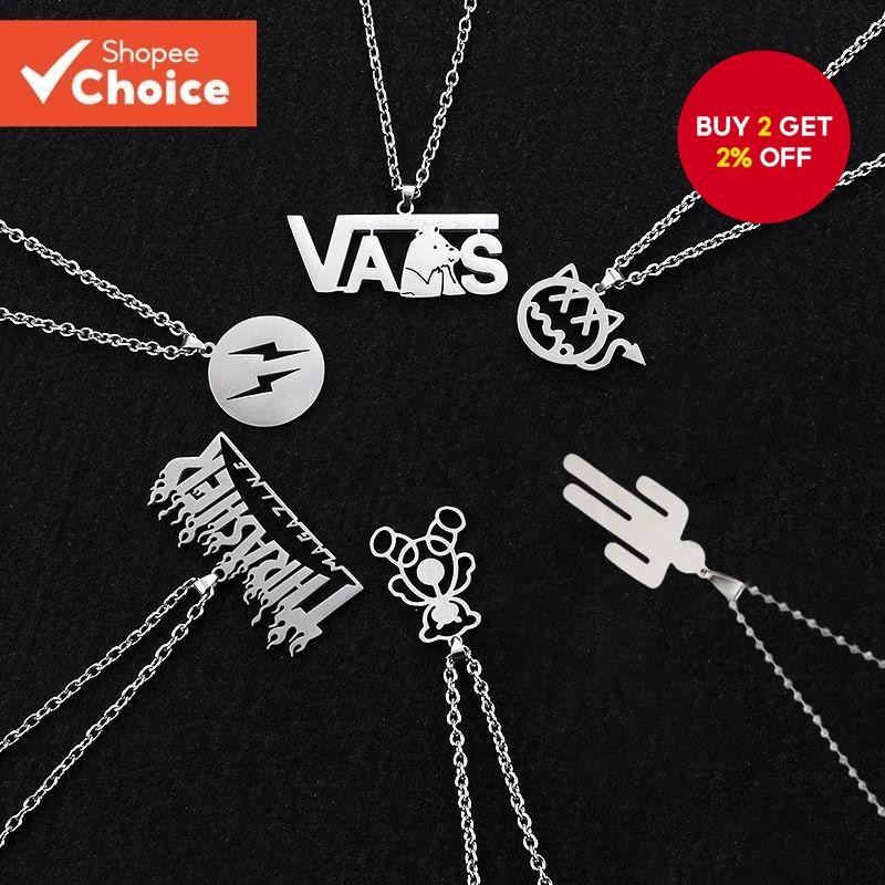 Retro Cool Men and Women Fashion Hip Hop Style Various symbol Titanium ...