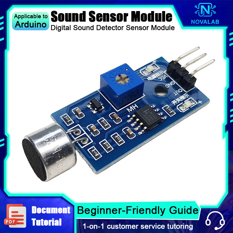 NovaLab Digital Sound Detector Sensor Module Voice controlled whistle ...