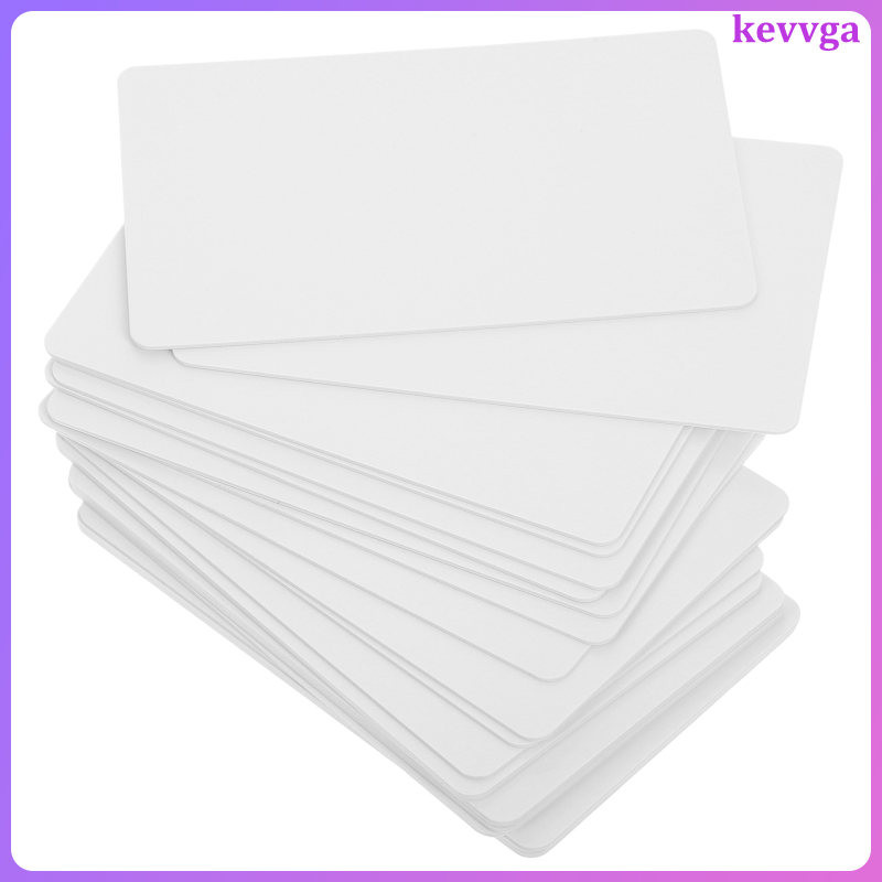 20 Pcs Business Cards Print White Blank Plastic Employee Identification ...