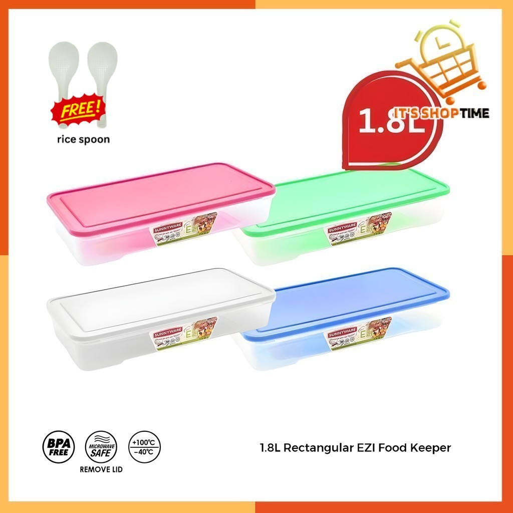 Its Shop Time BUY 1 TAKE 1 1.8L Rectangular Food Keeper /Microwavable ...