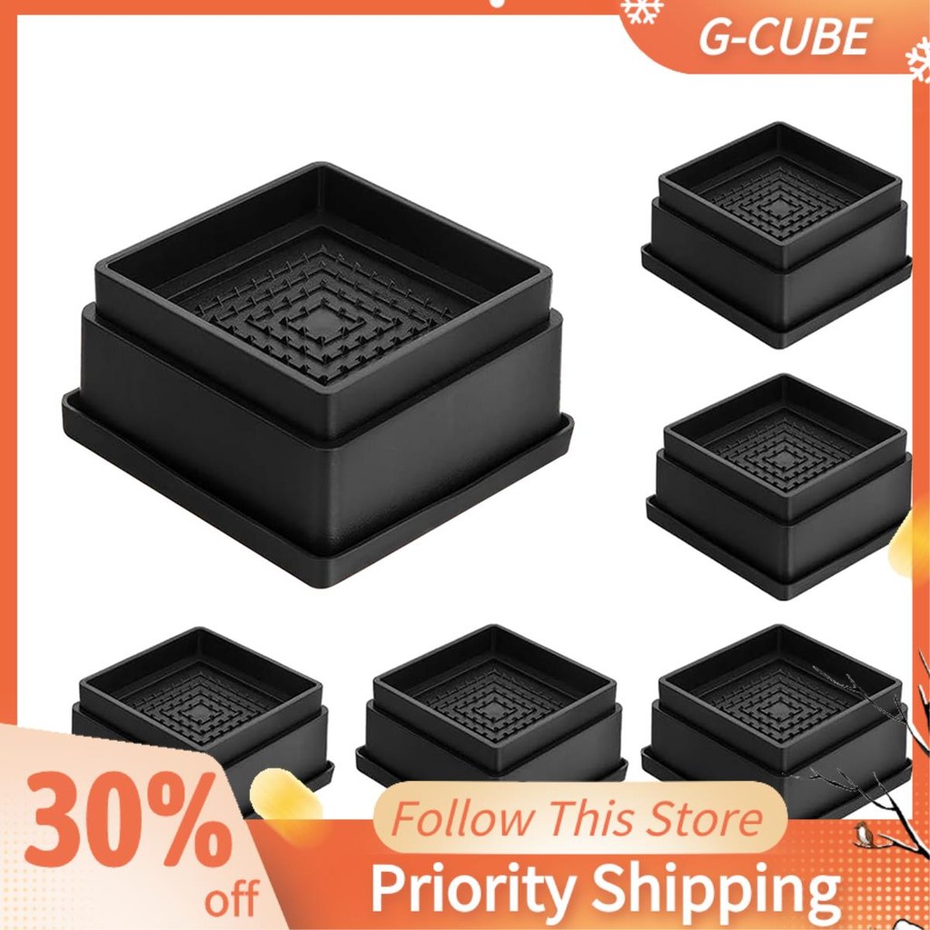 Bed Risers 1 Inch, 6pcs Adjustable Bed Furniture Riser, Heavy Duty Bed ...