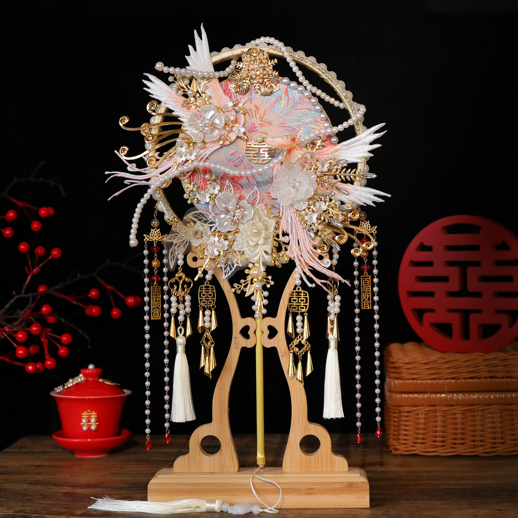 Group Fan Bride Wedding Fan diy Material Package Happy Fan Handmade ...