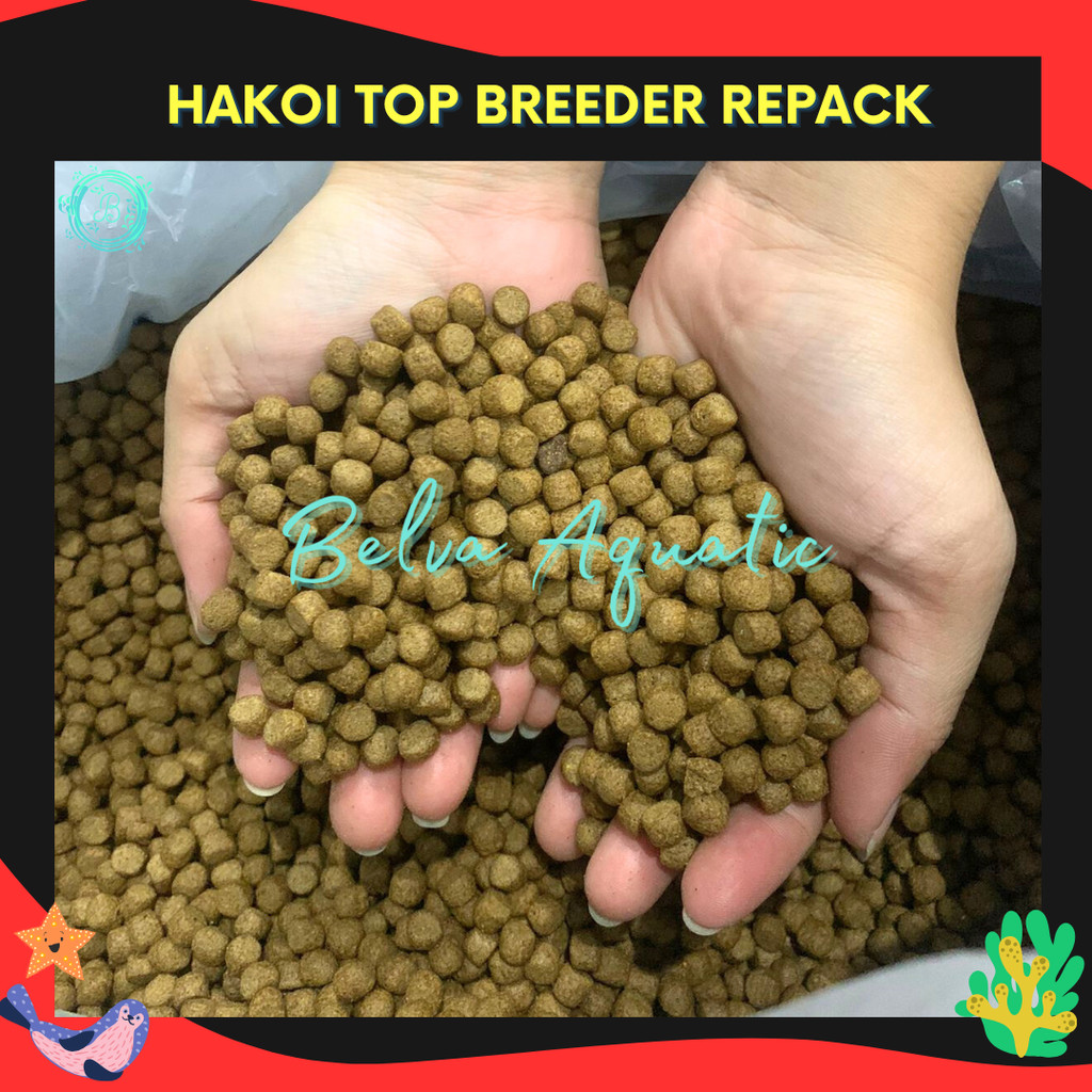 ORIGINAL Hakoi Top Breeder Repack 1kg 500gram Koi Fish Food Ornamental ...