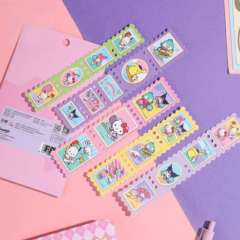 Sanrio Fun Stamp stickers Children girl Cute stationery stickers Kuromi ...