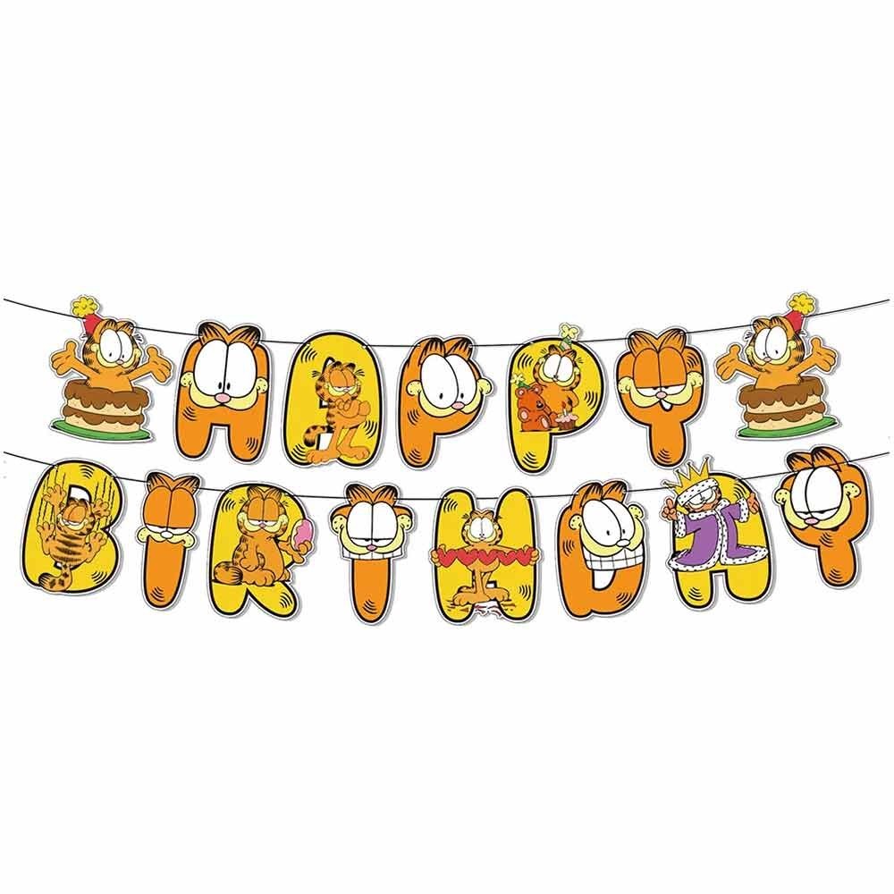 Garfield birthday Theme Party Decoration celebrate happy party Banner ...