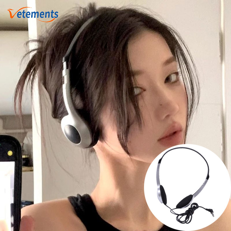 1 Piece Hip Hop Trends Retro Head-mounted Type Walkman Earphone ...