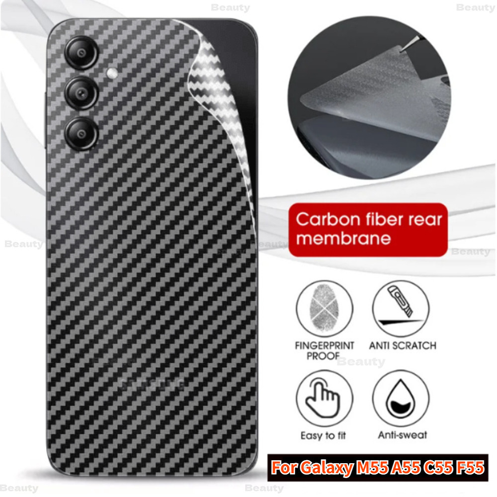 Carbon Fiber Back Film For Samsung Galaxy M35 M15 M55 C55 F55 A55 A35 ...