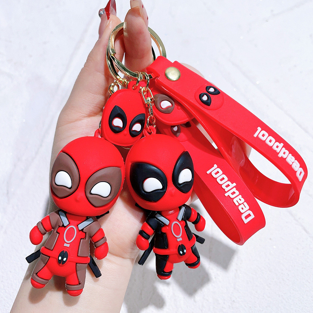 Cartoon Anime Deadpool Keychain, Marvel Avengers Backpack Pendant Car ...