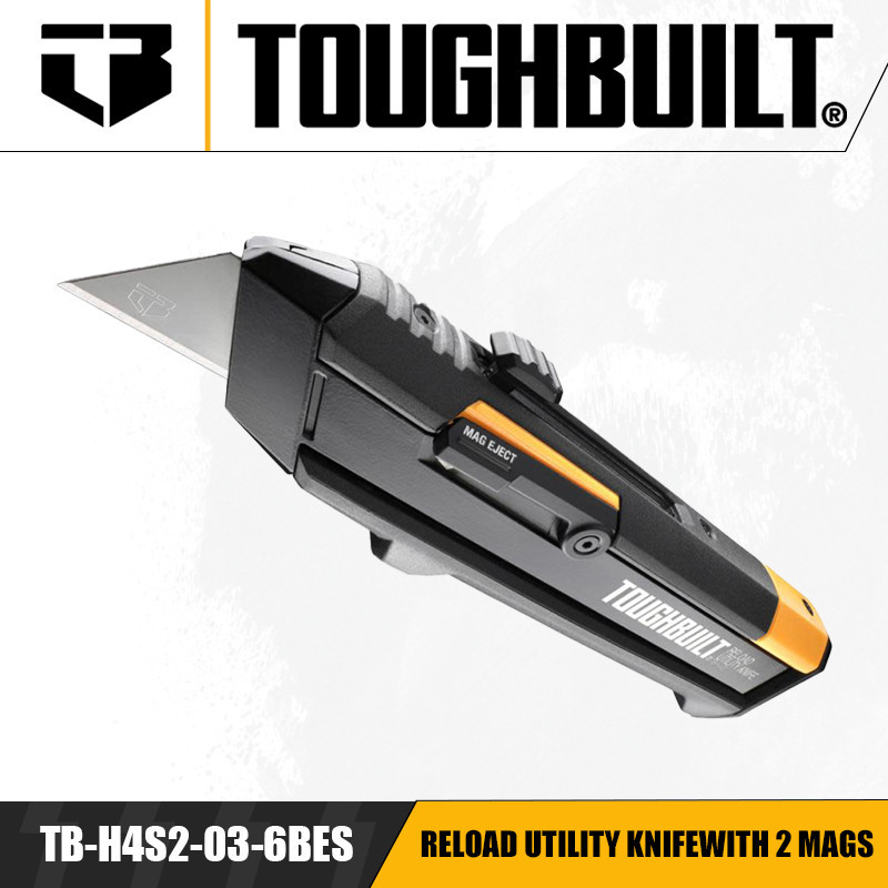 TOUGHBUILT TB-H4S2-03-6BES Reload Utility Knife With 2 Mags Hand Tools ...