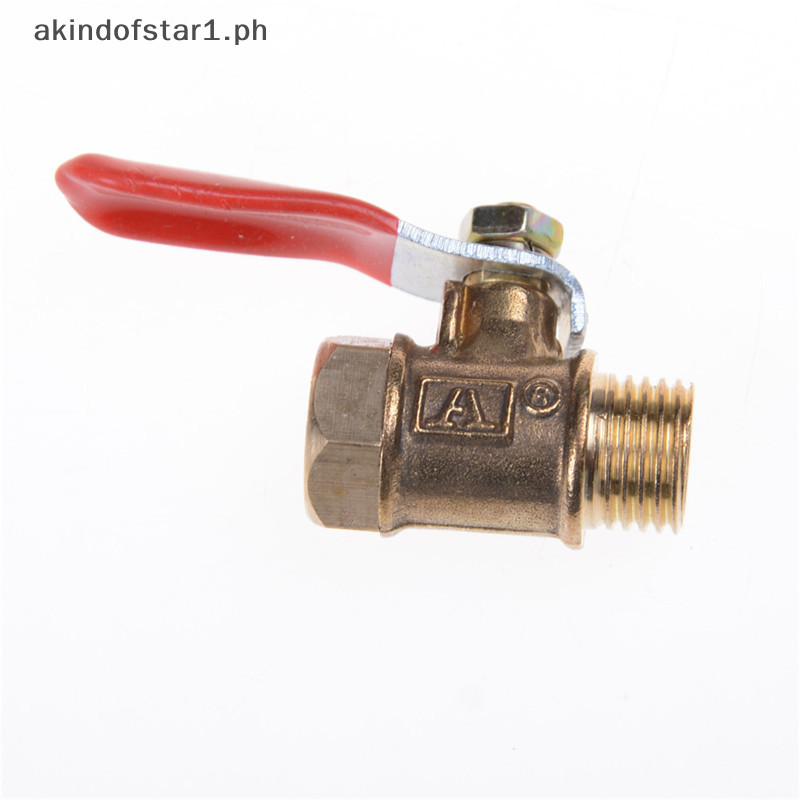 { OD } 1/4'' M/F Full Port Inline Brass Water Air Gas Fuel Line Shut ...