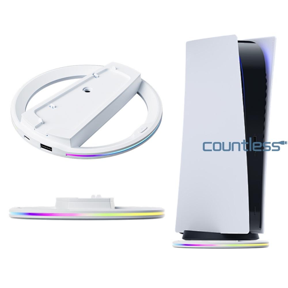 For PS5 Slim Console Game Console Base RGB for PS5 Slim Disc and ...