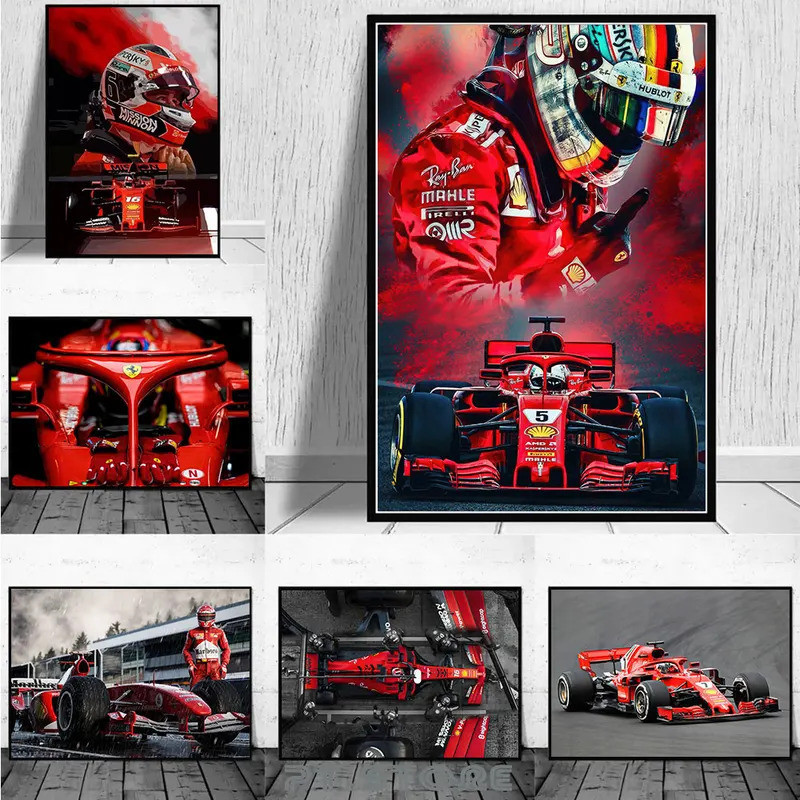 Luxury F1 Classic Racing Posters Print Formula One Canvas Painting Wall ...