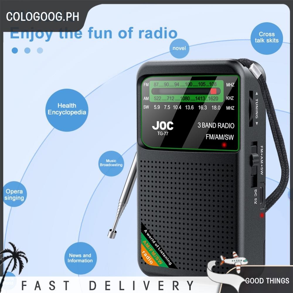 Portable Mini FM AM SW Full Band Radio Best Reception Auto Search for Elder | Shopee Philippines