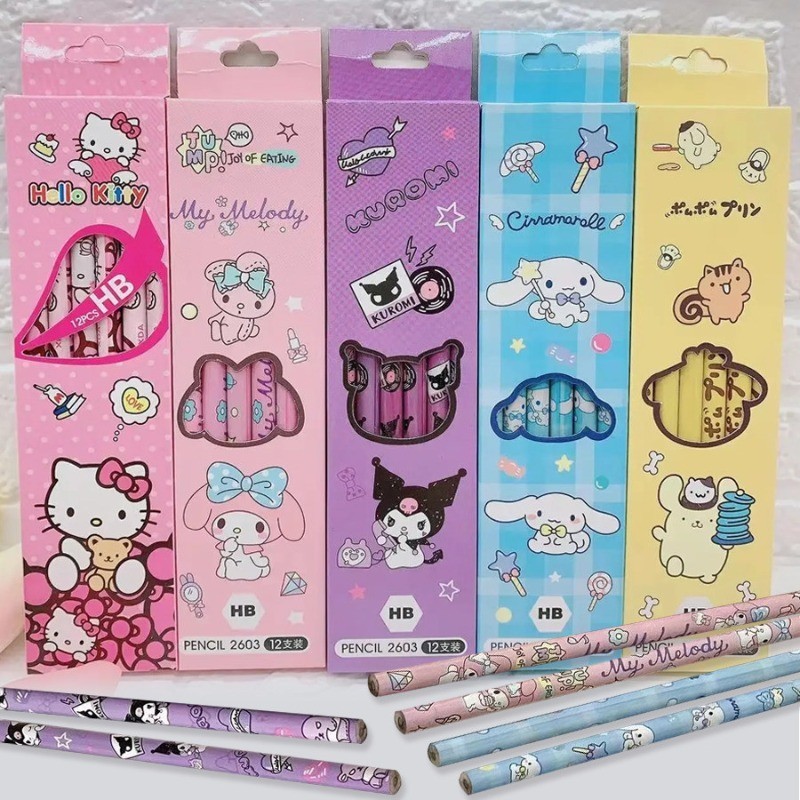 Sanrio Cinnamoroll Kuromi Pencil Melody HB Black Write Draw Pencils ... Sanrio Cinnamoroll Kuromi Pencil Melody HB Black Write Draw Pencils ...