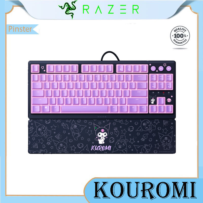 Razer Sanrio Kulomi co-branded light mechanical 87 key RGB computer gaming keyboard | Shopee ...