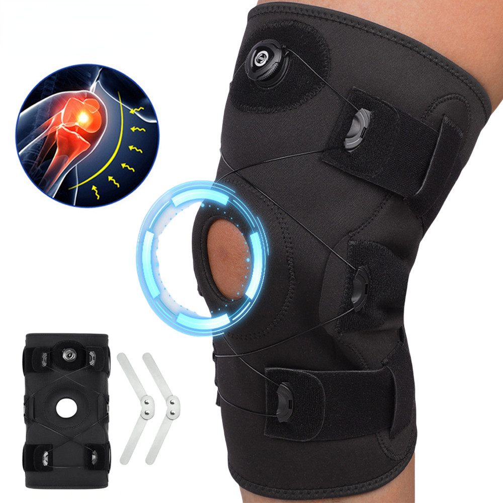 1PC Adjustable Hinged Knee Brace Support with Hinges & Built-in Side ...