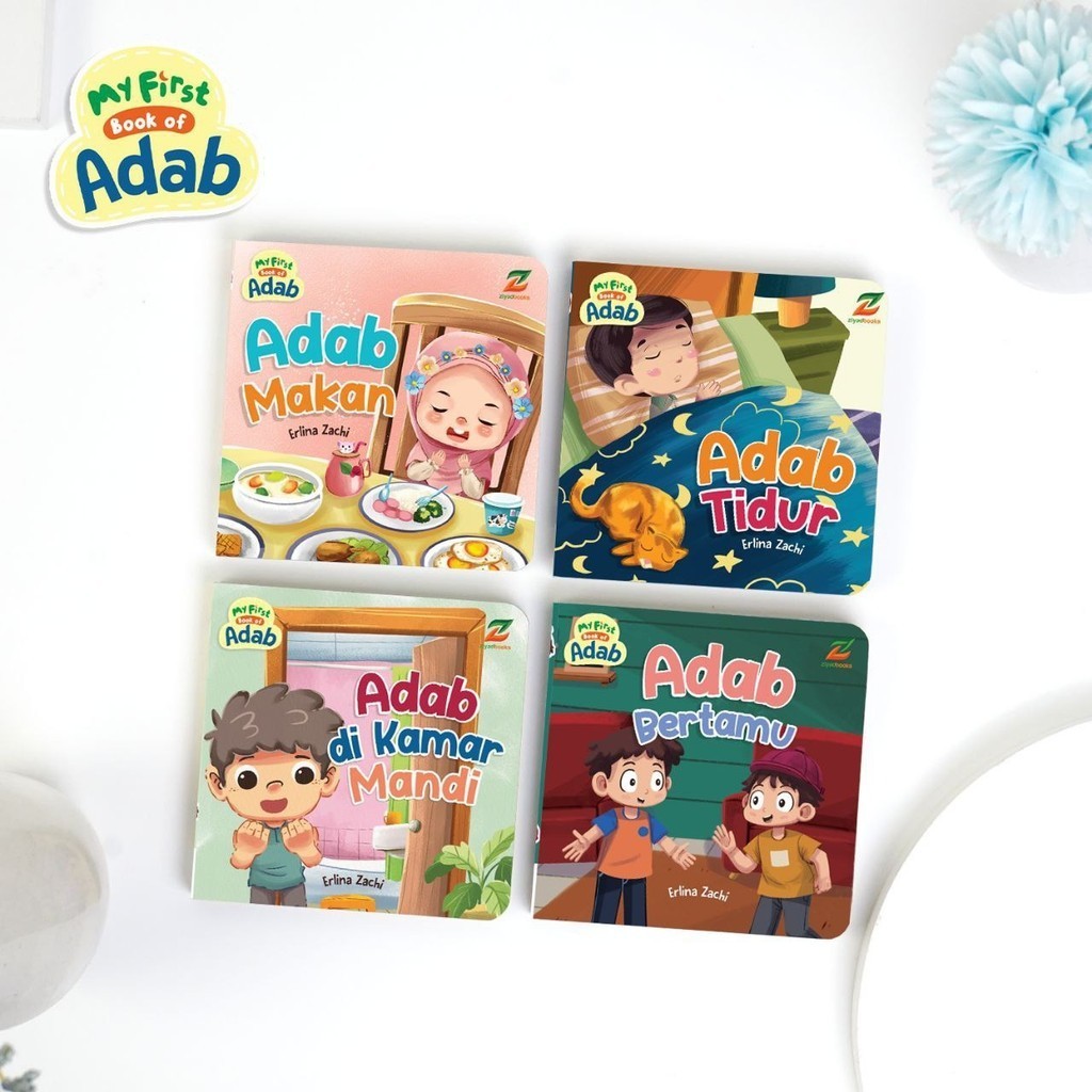 My First book of Adab - Contents of 4 Small Books/Mini Boardbook Adab ...