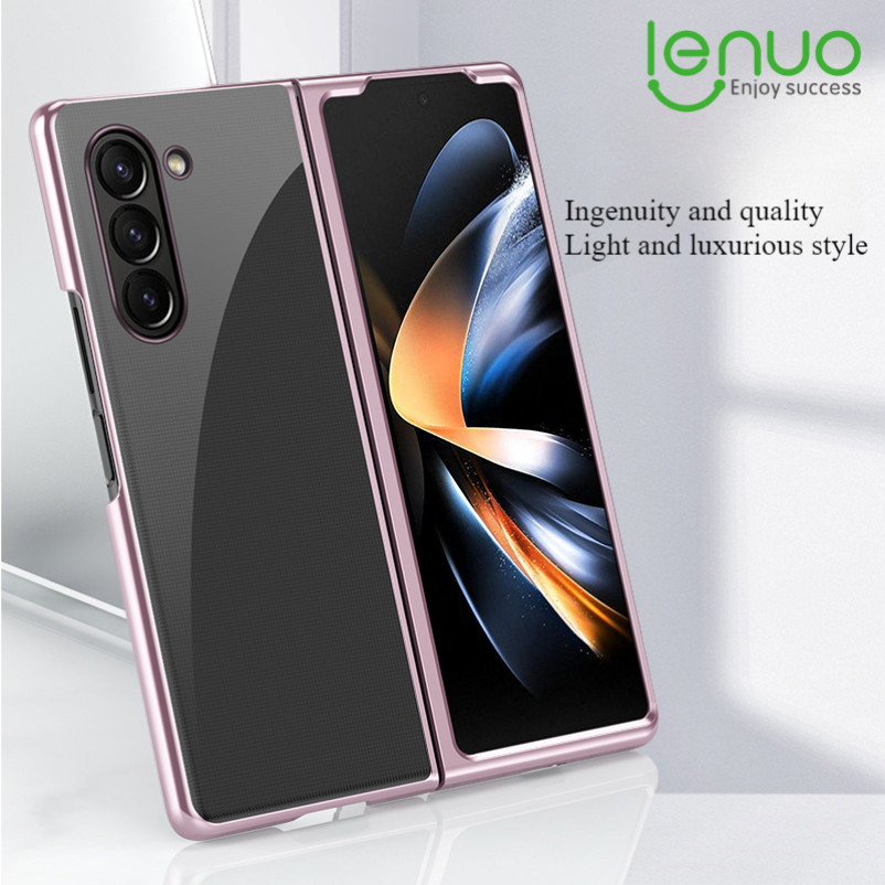 Lenuo Clear Phone Case For Samsung Galaxy Z Fold 6 5 4 3 2 Fold6 Fold5 5G Transparent Casing ...