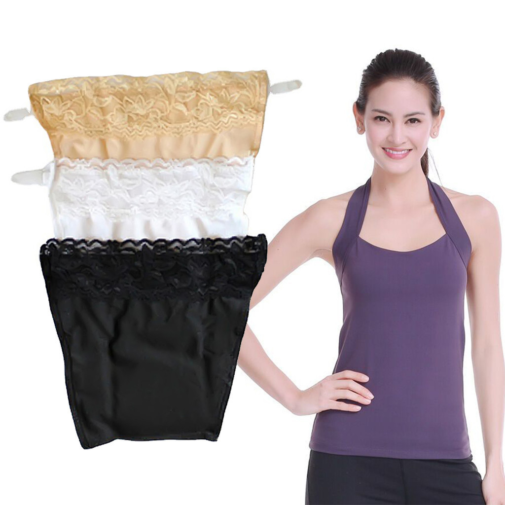 3 Pcs Lace Cleavage Cover Up Women Camisole Elastic Band Chest ...