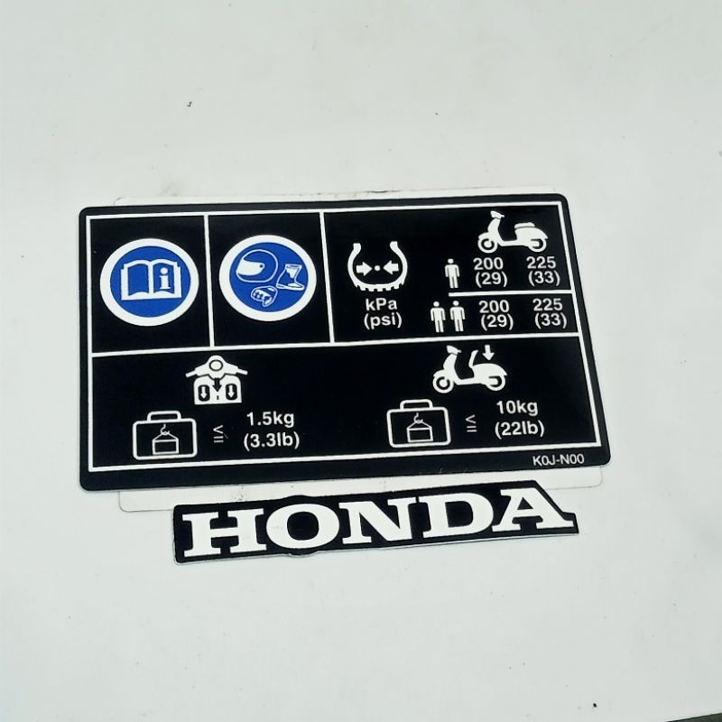 Original AHM honda logo emblem sticker, Original AHM BBS dashboard deck ...