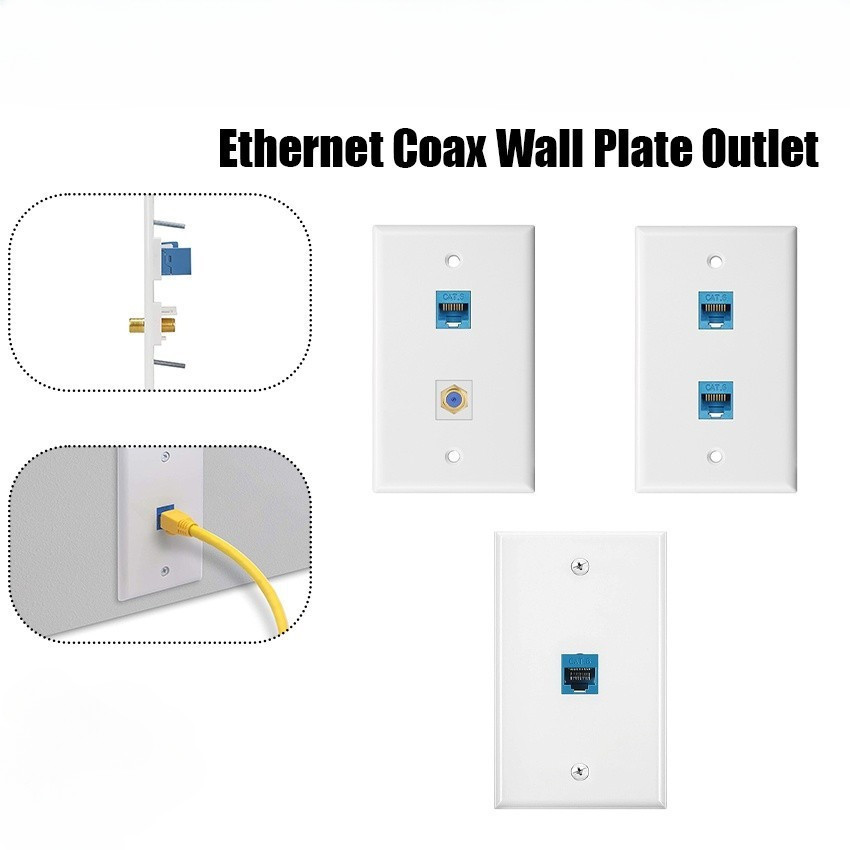 【High Quality】2 Port Ethernet Wall Plate, Cat6 Female to Female Wall ...