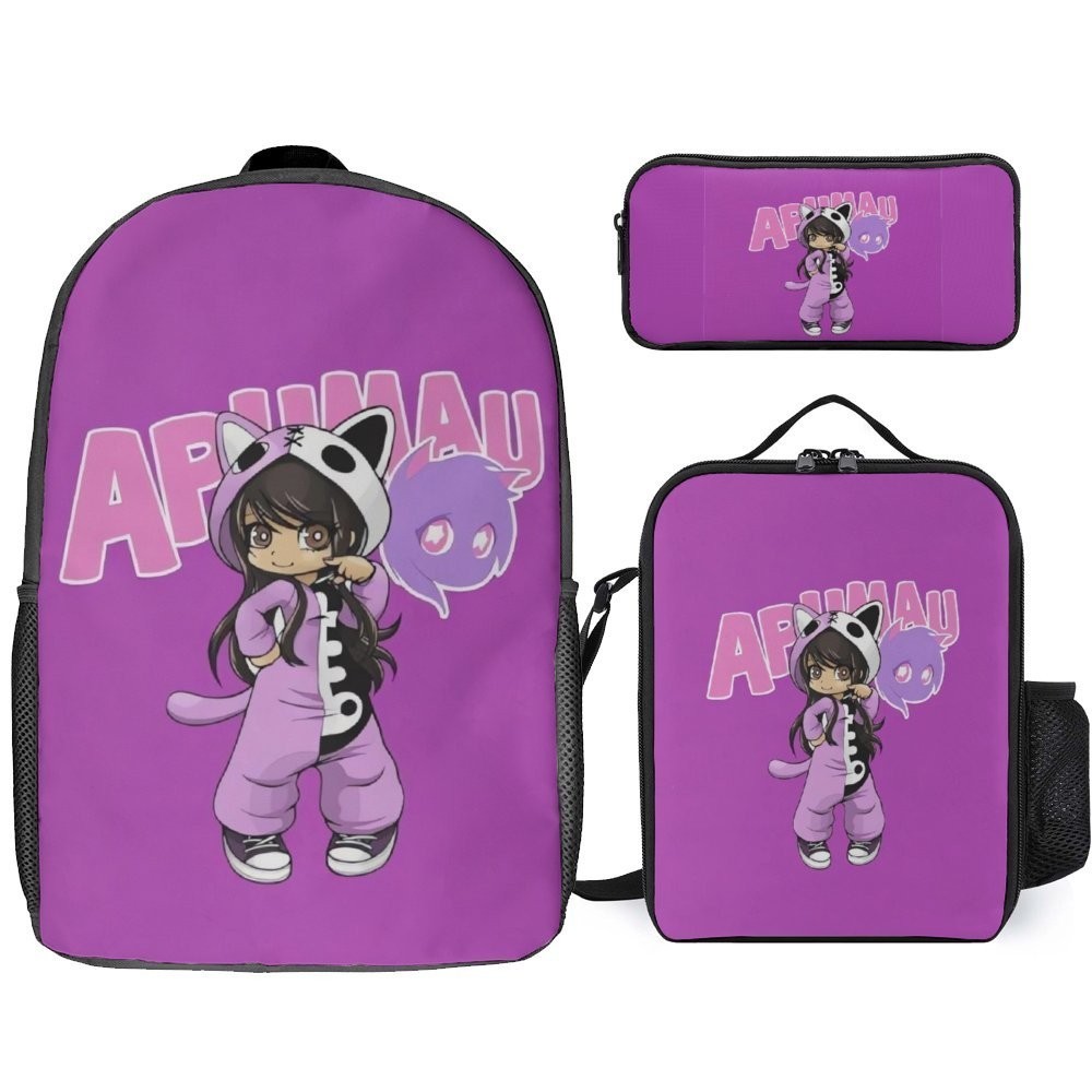 Aphmau Backpack and Lunch Bag Set for Elementary Kids Bookbag ...