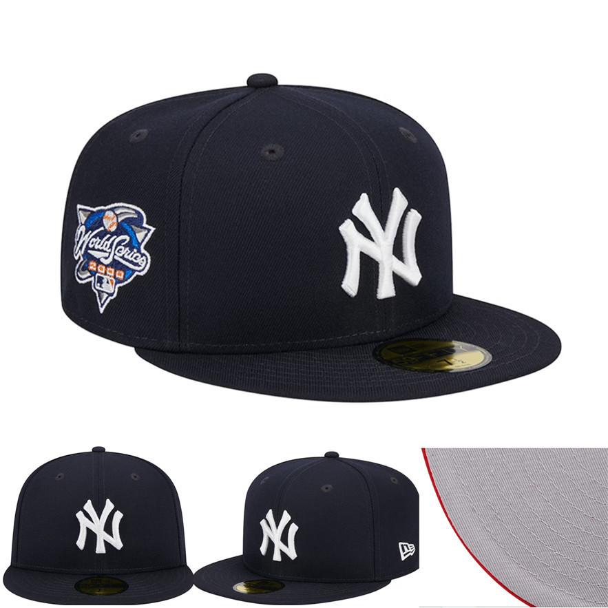 Yankees_Cap Fitted Hat Baseball Cap Fully Enclosed Hats Flat Brim Cap ...