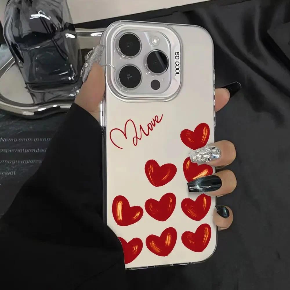 For Poco M6 Pro X6 5G C65 C61 C50 C51 M5S M2 X5 X4 NFC Luxury Red Heart ...