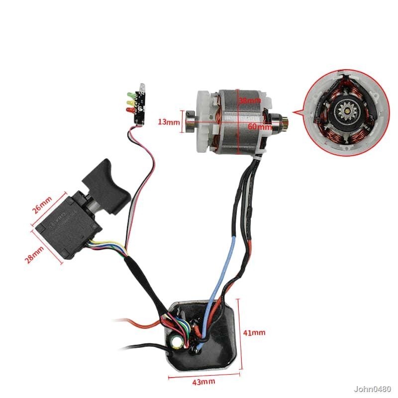 COD☆Brushless rechargeable drill motor control board switch rotor ...