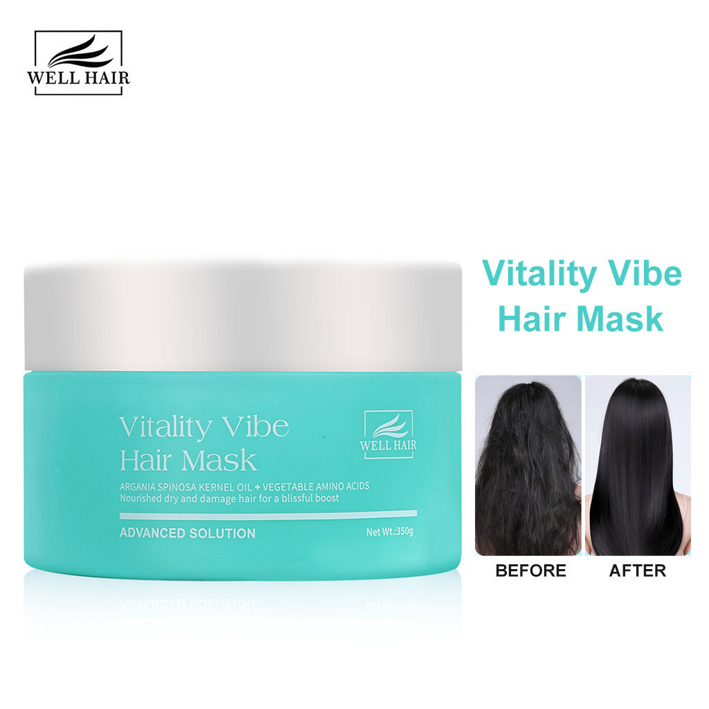Well Hair Mask 350g Vitality Vibe Nourished Dry & Damage Frizzy Hair ...