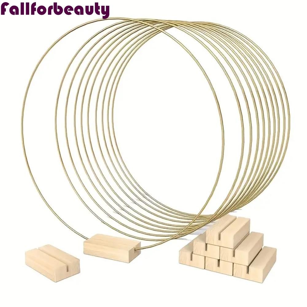 FALLFORBEAUTY Gold Metal Flowers Hoops, 10-50cm Vintage Round Rings ...