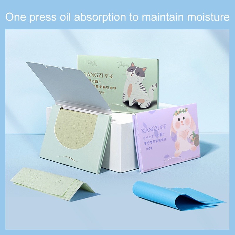 100PCS Oil Absorbing Paper Facial Linen Green Tea Bamboo Charcoal ...