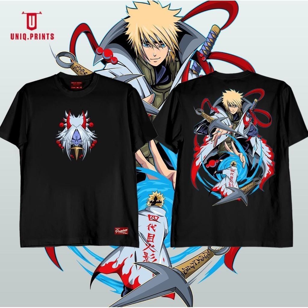 Men's and women's casual T-shirts with NARUTO MINATO NAMIKAZE pattern ...