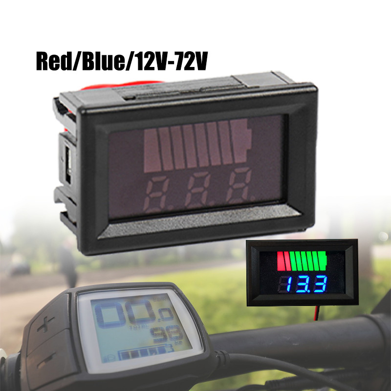 12v Voltmeter For Car Battery Charge Level Capacity Meter Indicator ...