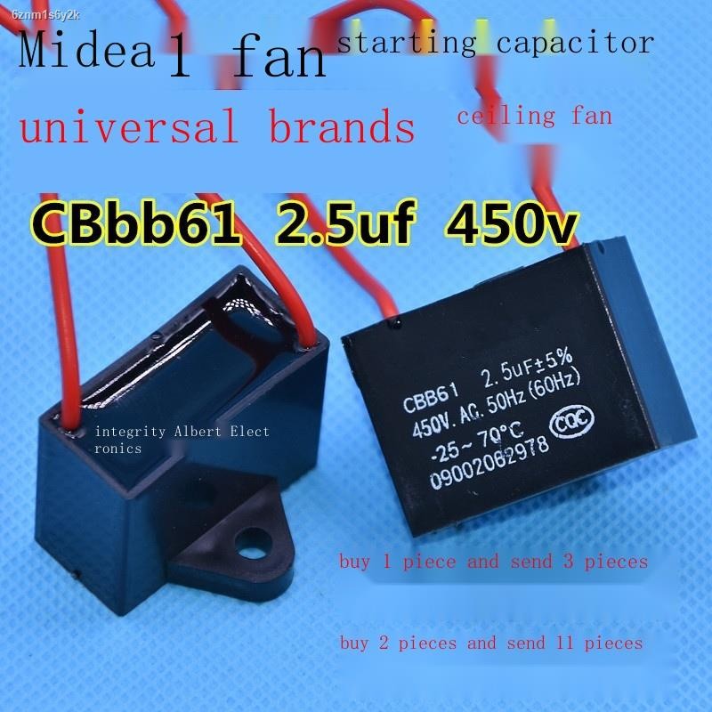 COD/CBB61 2UF 450V electric fan capacitor ceiling fan table fan floor ...