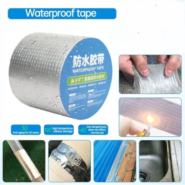 Anti-aging Super Strong Waterproof Tape Aluminum Foil Butyl Rubber Stop ...