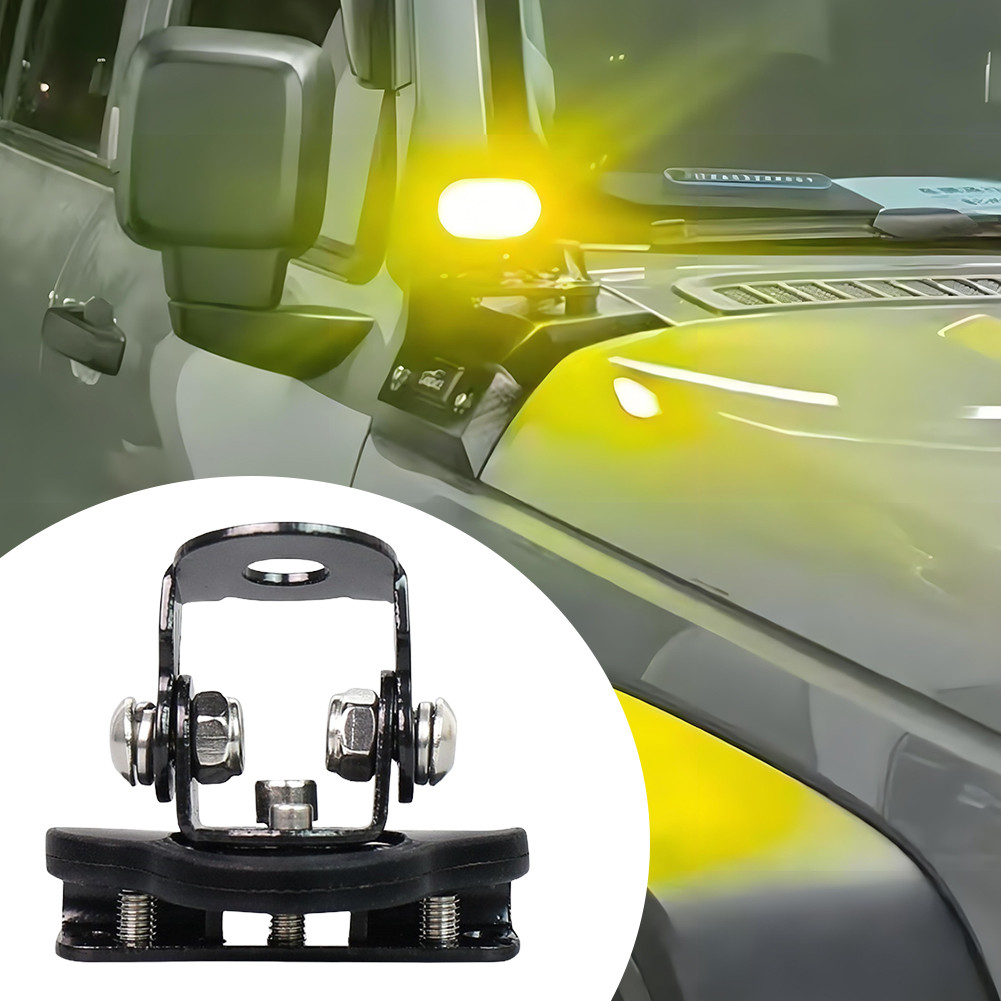 2Pcs Light Bar Mounting Bracket LED Stainless Steel Cars Auto Hood LED ...