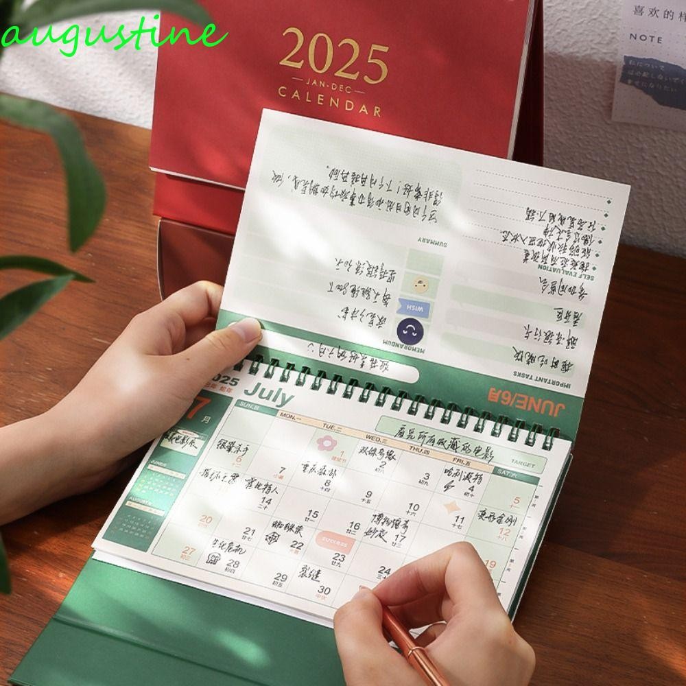 AUGUSTINE 2024-2025 Calendar, Creative 2025 Desktop Calendar, Table ...