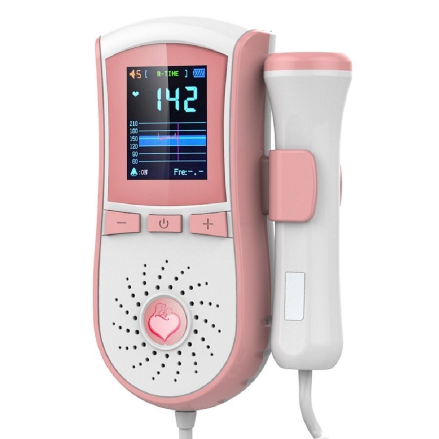 Pregnant women's ultrasound heart rate monitor, pocket LCD probe, fetal ...
