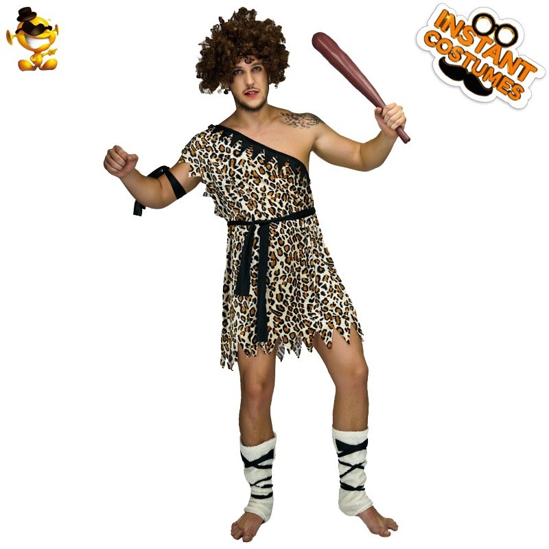 Halloween Adult Big Men Style Original Caveman Savage Costume Stage ...