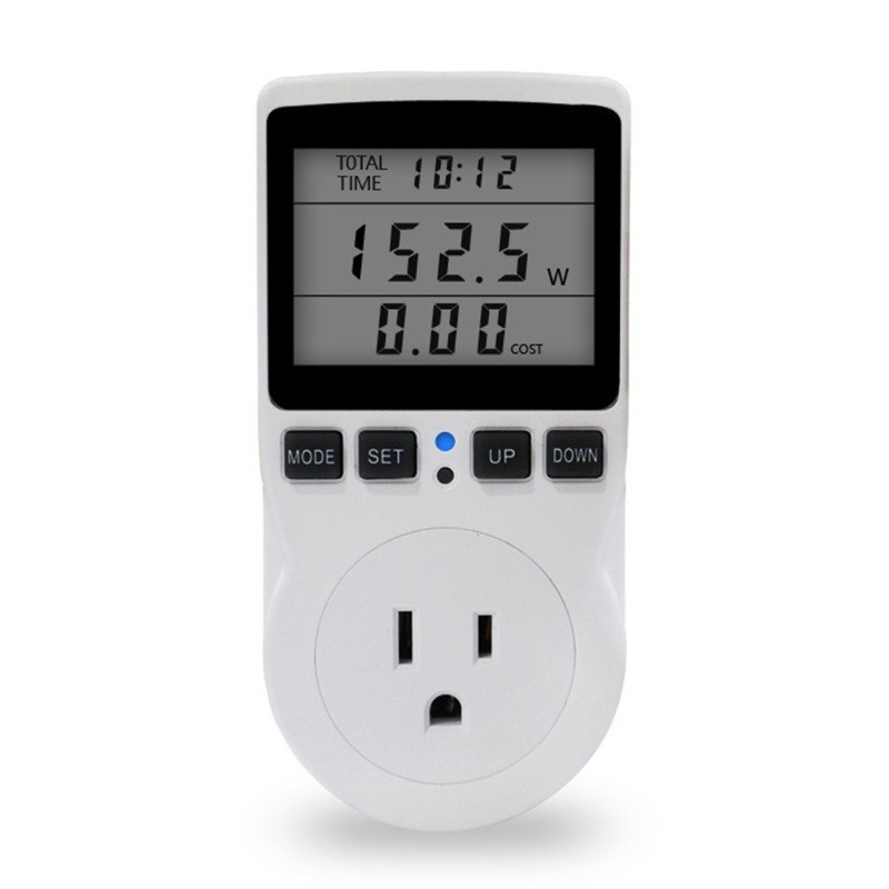 Power Meter Plug Energy Monitor, Watt Meter LCD Display Electricity ...