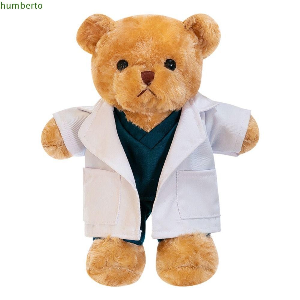 HUMBERTO Doctor Bear Stuffed, White Coat Uniform Nurse Bear Plush ...
