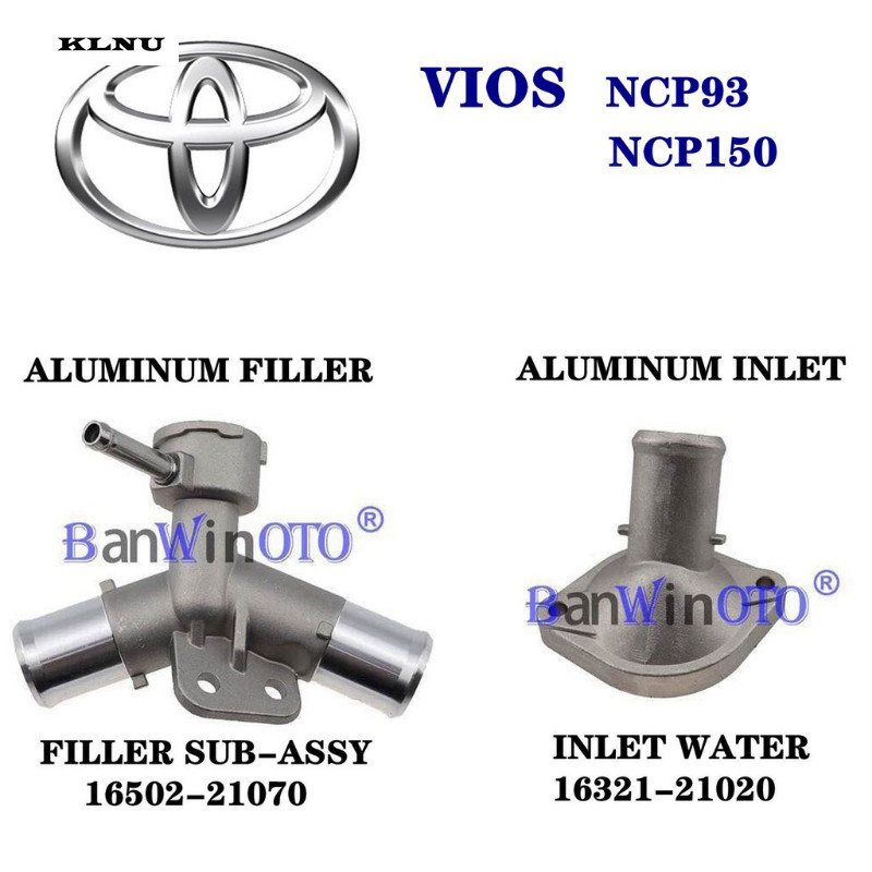 nxp-KLNU VIOS NCP93 NCP150 RADIATOR WATER T JOINT FILLER INLET ALUMINUM ...