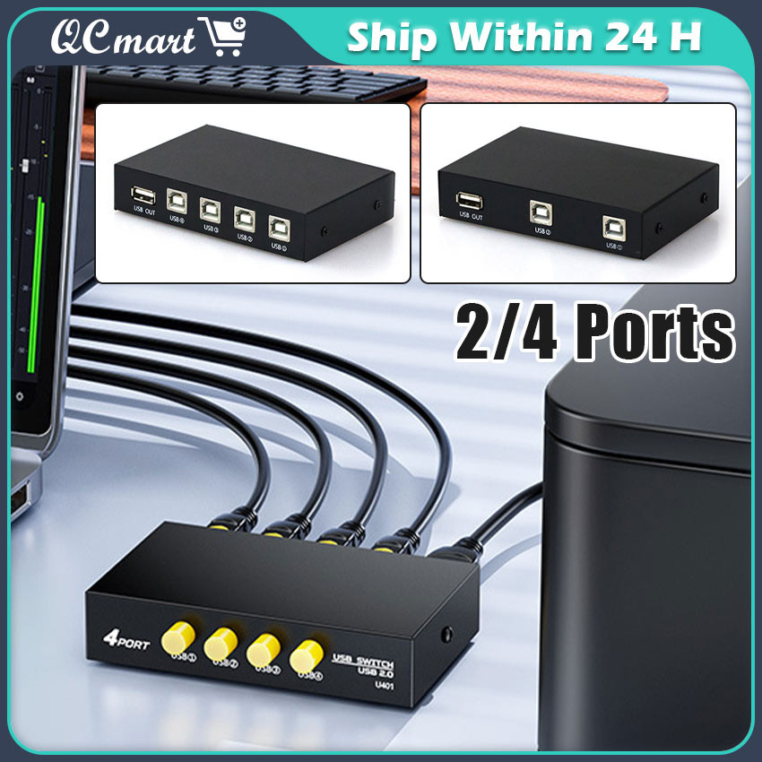 USB Printer Sharing Device, 4 in 1 Out Printer Sharing Device Switching ...