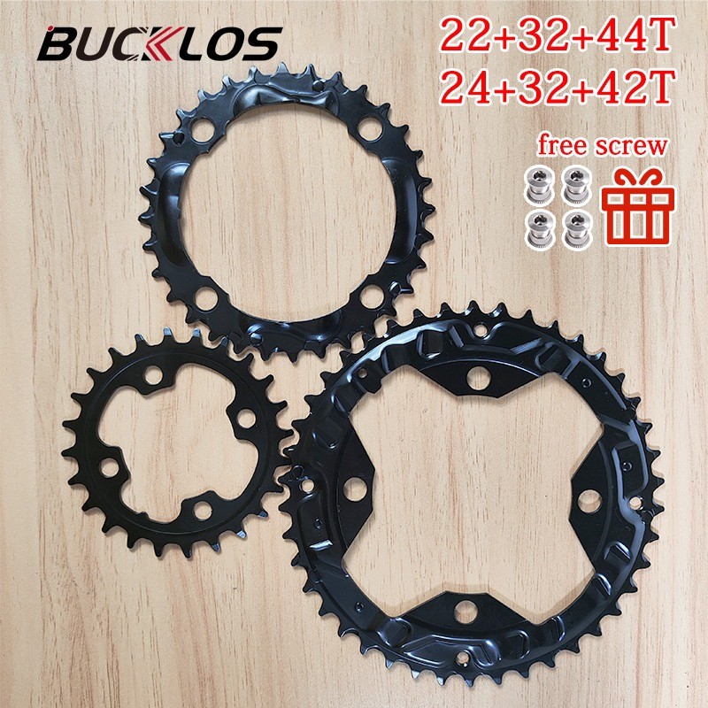 BUCKLOS 104BCD Bike Chain Ring 22/24/26/32/38/42/44T Chainwheel 9/10 ...
