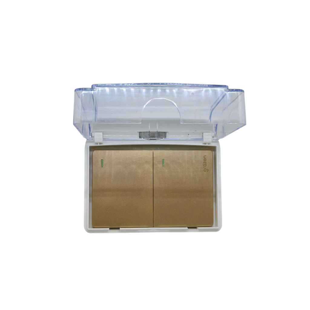 Grazen Weatherproof Plate Cover with 2 Gang 3 Way Switch 16A 220V - WC ...