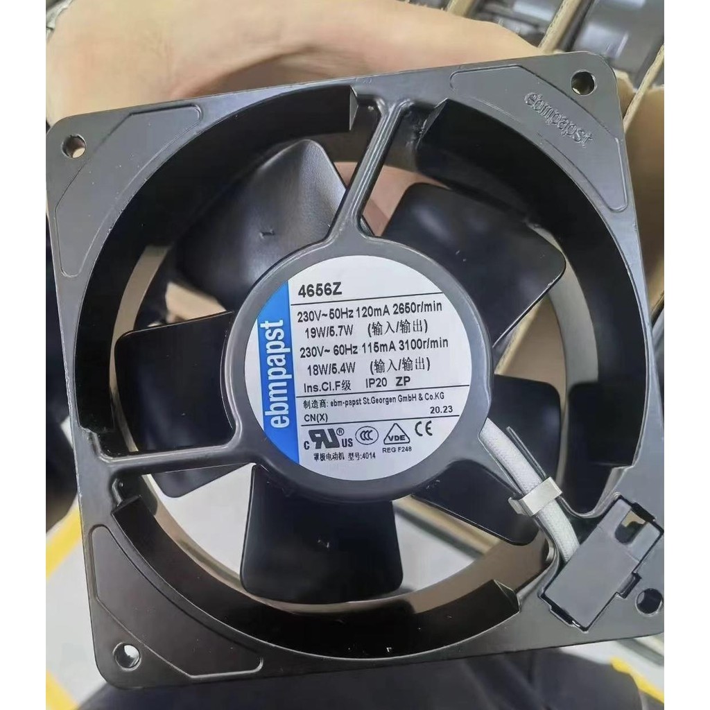 Original German Fan ebmpapst 4656Z 230V 12cm All Metal High Temperature Resistant Cooling Fan ...