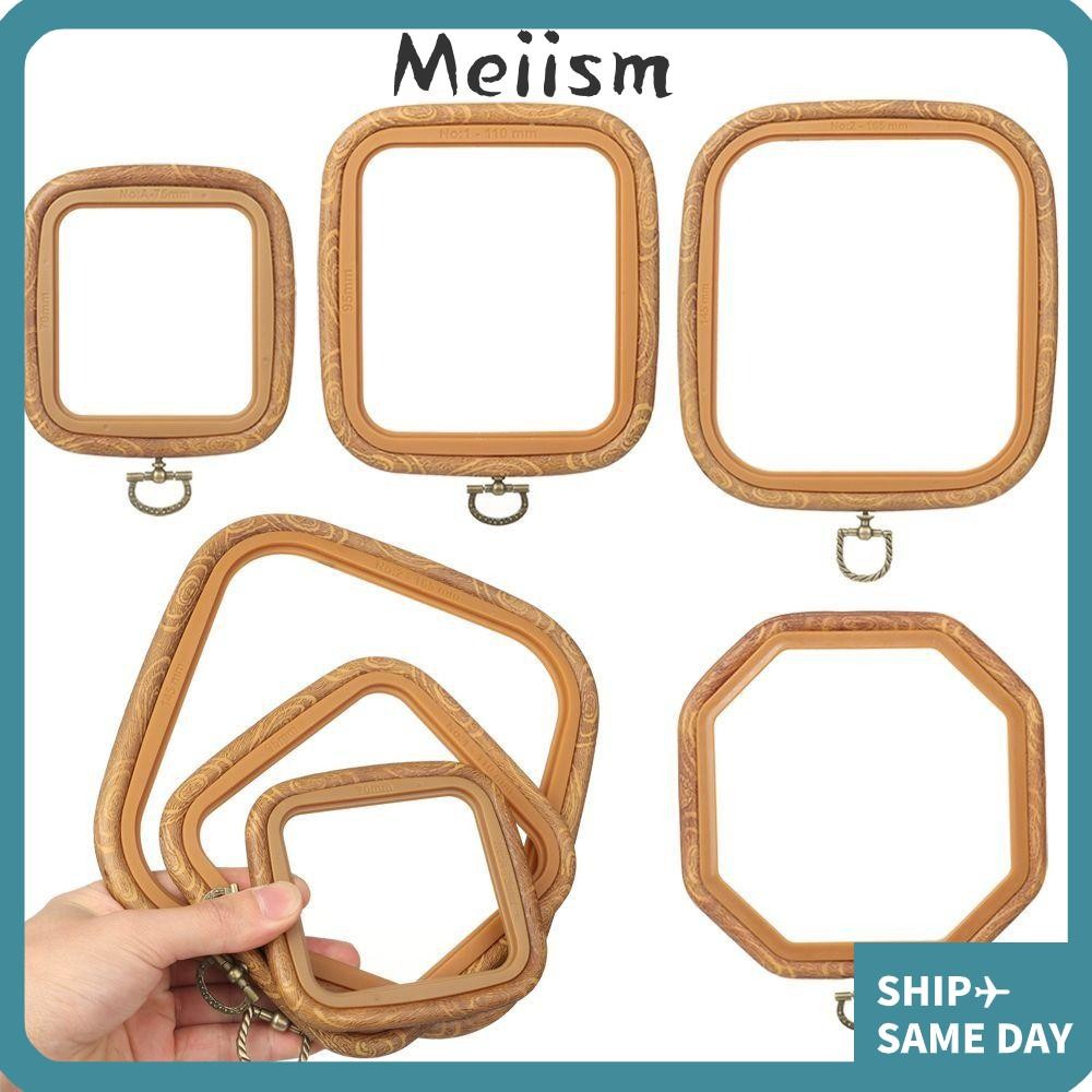 MEIISM Embroidery Hoop, Plastic Octagon/Square/Rectangle/Hexagonal Embroidery Frame, Needlecraft ...