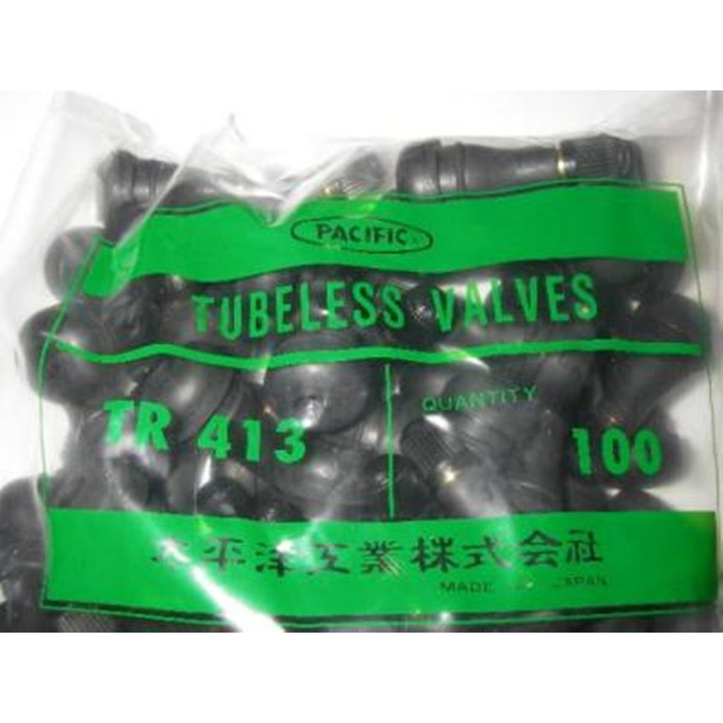 Pacific Industrial Tubeless Tire Rubber Valve, Set of 100 TR413CL with Packing, Pacific Pacific ...