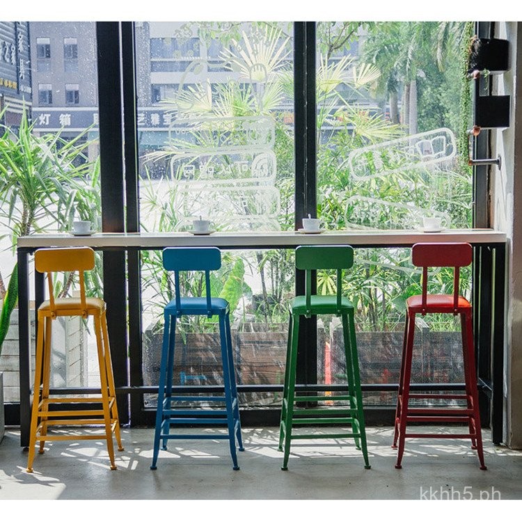 Simple Colorful Solid Wood Wall-Mounted Bar Counter Home High-Leg Bar ...